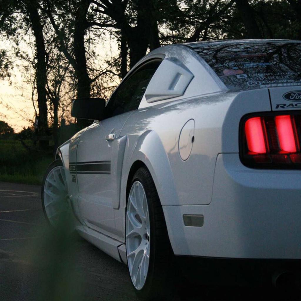 Ford Mustang 2005-2009 K Spec Style 2 Piece Polyurethane Side Scoops