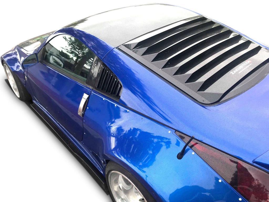 Nissan 350Z 2003-2008 KBD Louvered 2 Piece Polyurethane Window Scoops